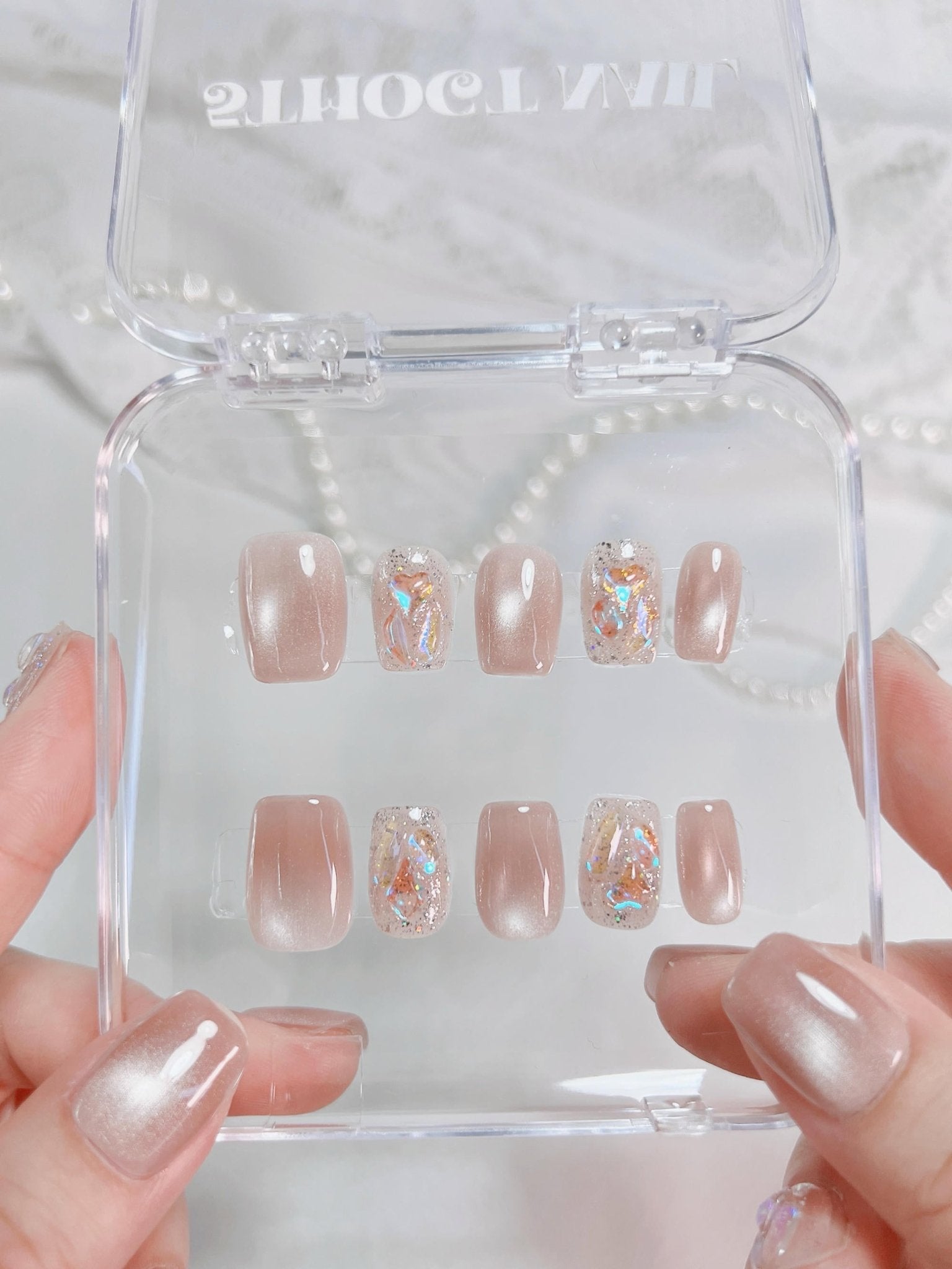 Coffin Shape | Press on nails | Calm – 5thOct Nail